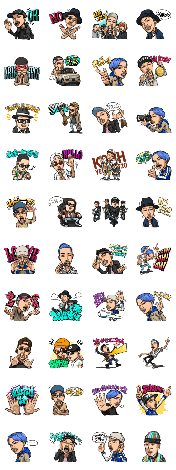 KOHH & LIL KOHH LINE スタンプ